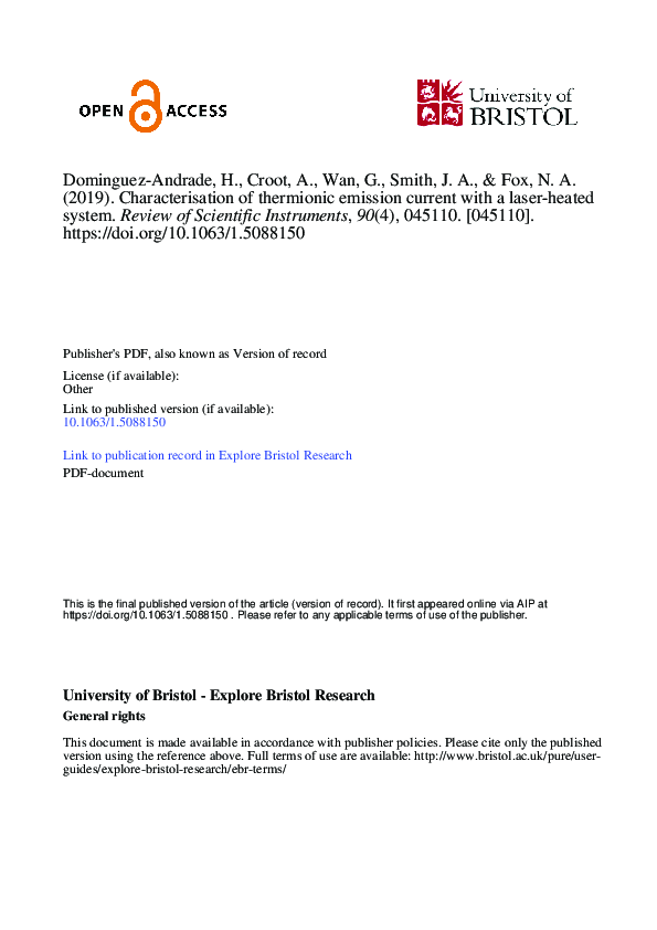 (PDF) Characterisation of thermionic emission current with a laser ...