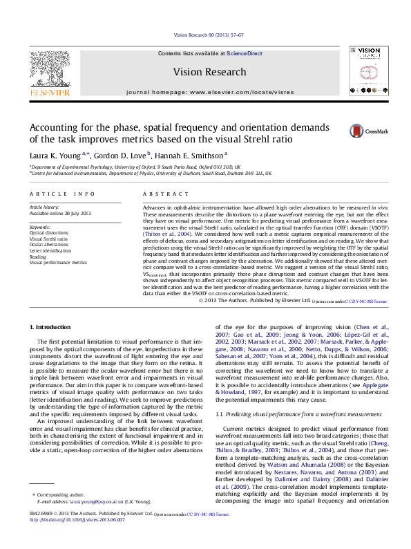 (PDF) Accounting for the phase, spatial frequency and orientation ...