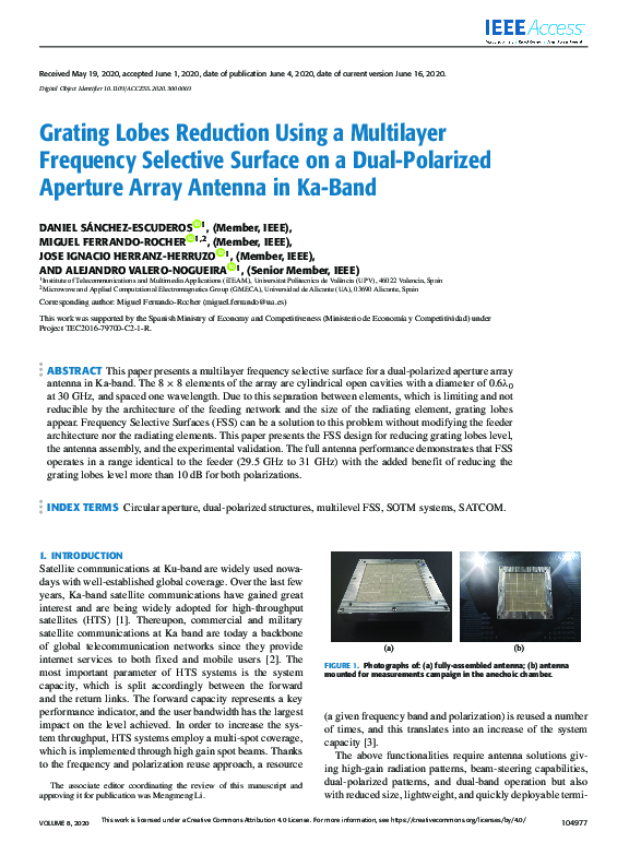 (PDF) Grating Lobes Reduction Using a Multilayer Frequency Selective Surface on a Dual-Polarized ...