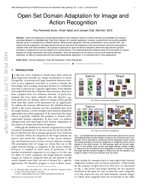 (PDF) Open Set Domain Adaptation for Image and Action Recognition
