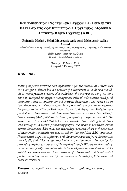 (PDF) Implementation Process and Lessons Learned In the Determination ...