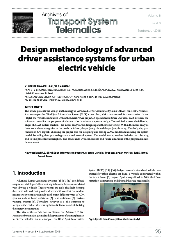 (PDF) Design methodology of advanced driver assistance systems for ...