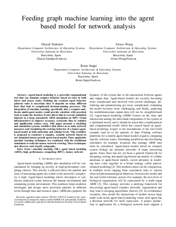(PDF) Feeding graph machine learning into the agent based model for network analysis