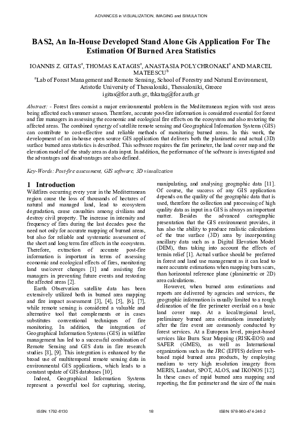 (PDF) BAS2, an in-house developed stand alone GIS application for the ...