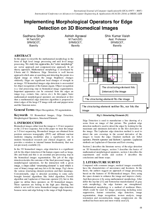 Pdf Implementing Morphological Operators For Edge Detection On 3d