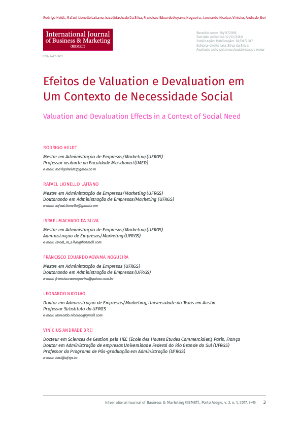 (PDF) Efeitos de valuation e devaluation em um contexto de necessidade ...