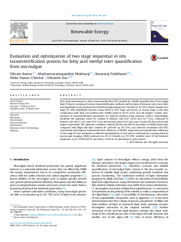 (PDF) Evaluation and optimization of two stage sequential in situ ...