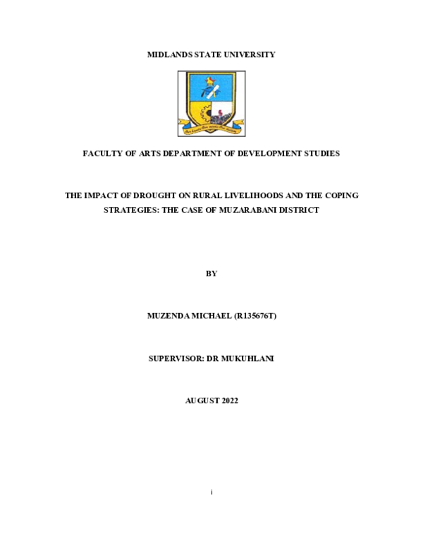 (DOC) THE IMPACT OF DROUGHT ON RURAL LIVELIHOODS AND THE COPING ...