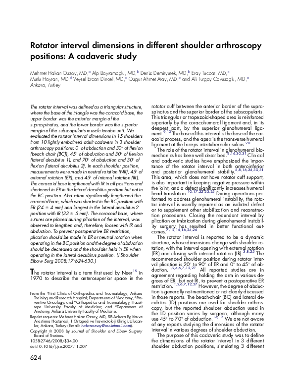 (PDF) Rotator interval dimensions in different shoulder arthroscopy ...