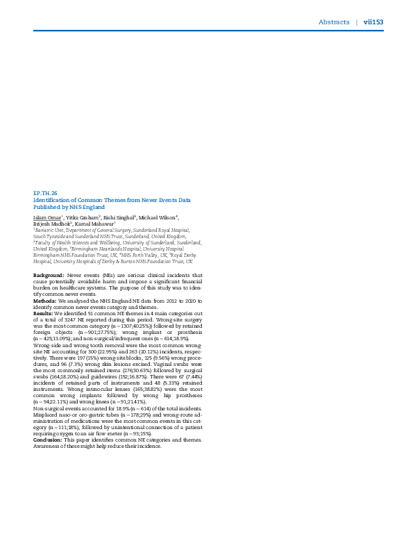 (PDF) EP.TH.26Identification of Common Themes from Never Events Data ...