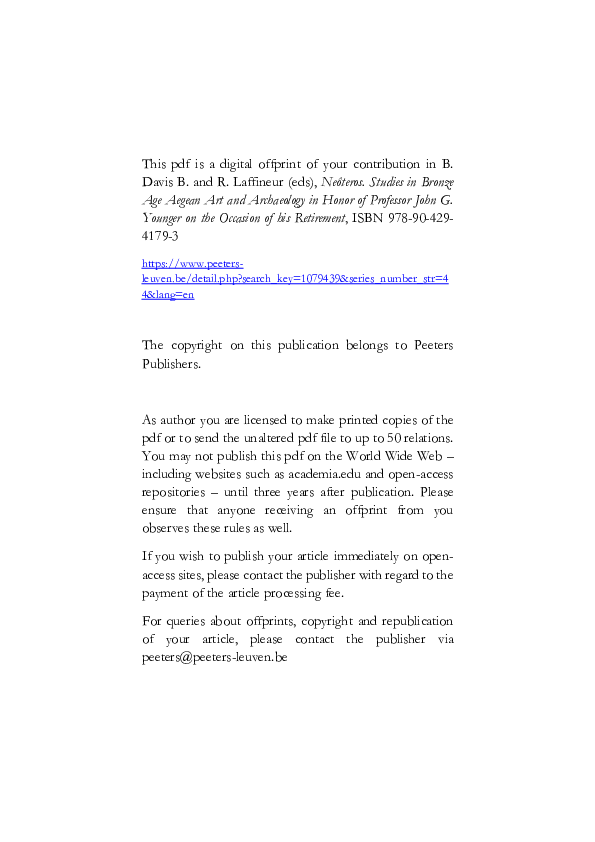 (PDF) Blessed (?) Charms: The Figure-Eight Shield in the Aegean Arts of ...