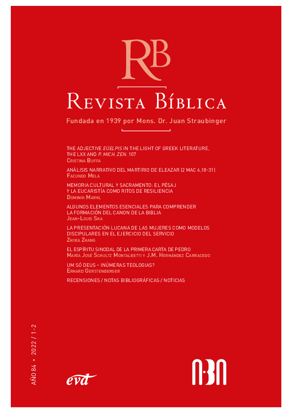 (PDF) Markl, Dominik, “Memoria cultural y sacramento: el pésaj y la ...