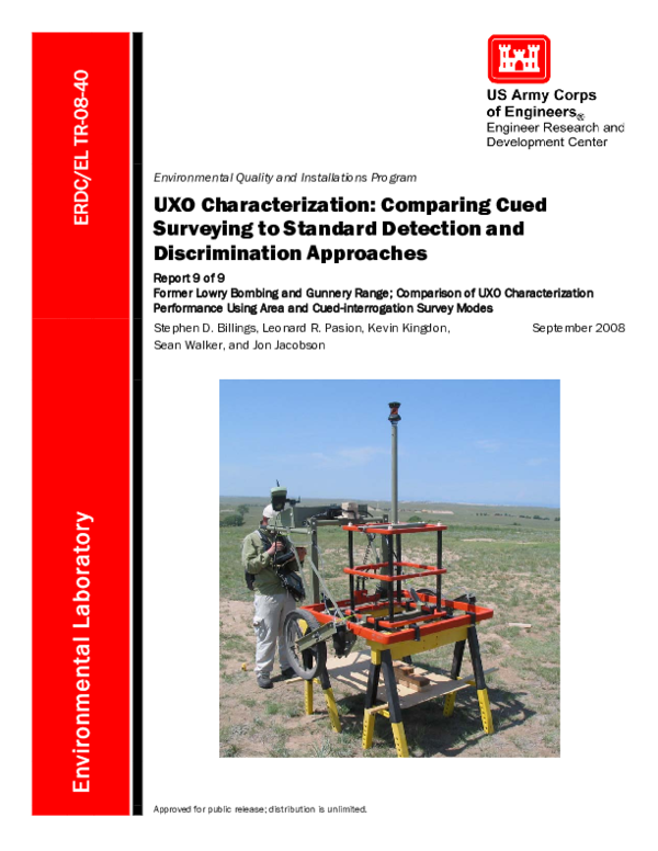 (PDF) UXO Characterization: Comparing Cued Surveying to Standard ...