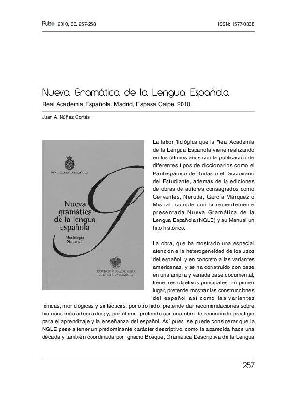 (PDF) Nueva Gramática de la Lengua Española