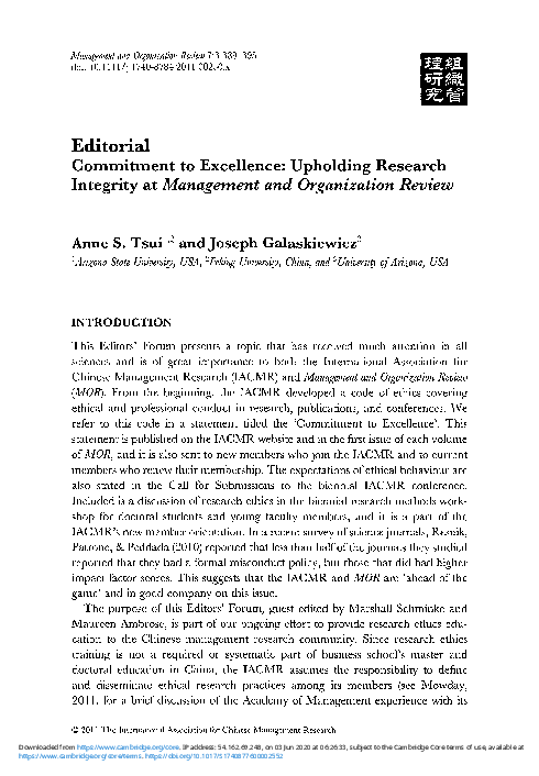 (PDF) Commitment to Excellence: Upholding Research Integrity at ...