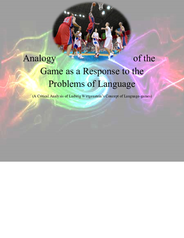 (DOC) Analogy of the Game as a Response to the Problems of Language: A ...