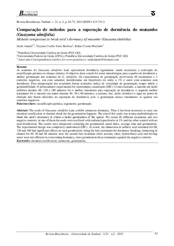 (PDF) Comparação de métodos para a superação de dormência do mutambo ...