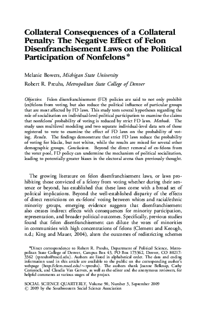 (PDF) Collateral Consequences of a Collateral Penalty: The Negative ...