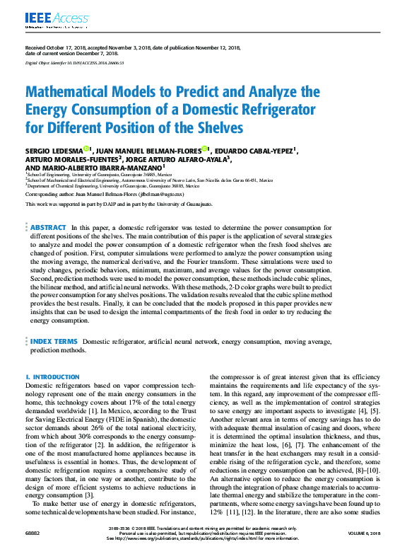 (PDF) Mathematical Models to Predict and Analyze the Energy Consumption of a Domestic ...