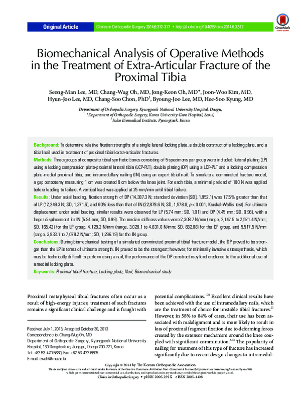 (PDF) Biomechanical analysis of operative methods in the treatment of ...