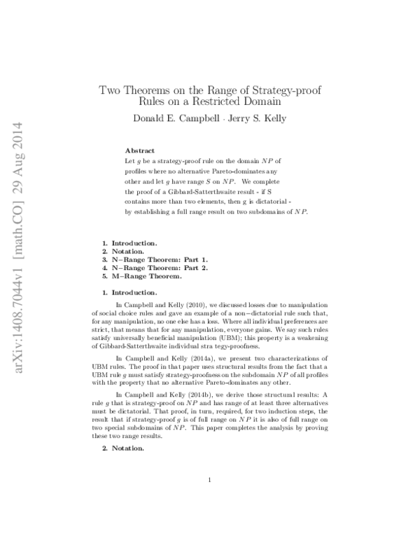 (PDF) Rules on a Restricted Domain