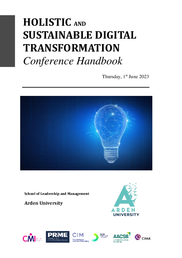 (PDF) HOLISTIC AND SUSTAINABLE DIGITAL TRANSFORMATION Conference Handbook | Marzia A. Coltri ...