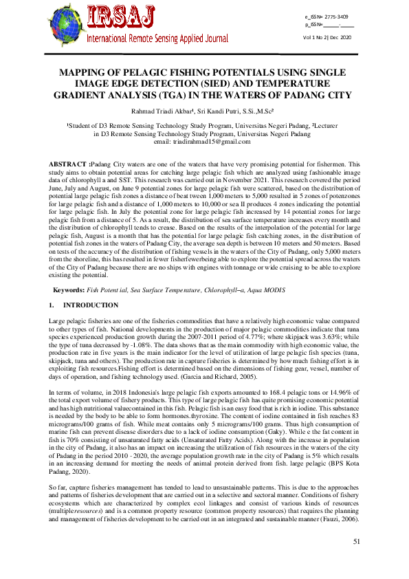 (PDF) Mapping of Pelagic Fishing Potentials Using Single Image Edge ...