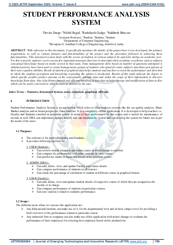 (PDF) A Student Performance Analysis System