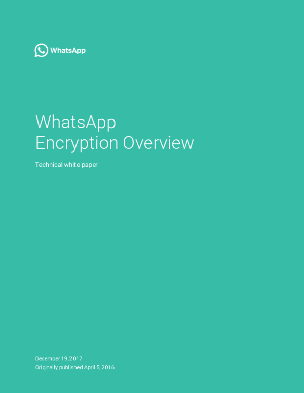 (PDF) Whats App Encryption Overview | Jason Aldean - Academia.edu