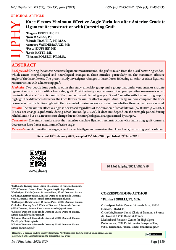 (PDF) Knee Flexors Maximum Effective Angle Variation after Anterior ...