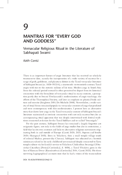 (PDF) "Mantras for Every God and Goddess": Vernacular Religious Ritual ...