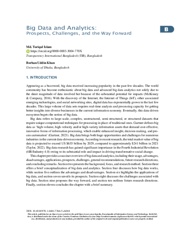 (PDF) Big Data and Analytics: Prospects, Challenges, and the Way Forward