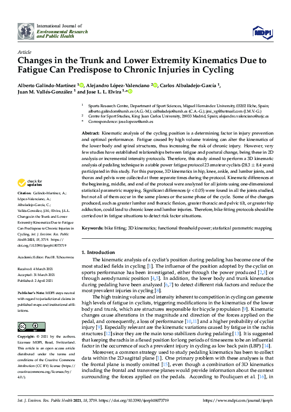 (PDF) Changes in the Trunk and Lower Extremity Kinematics Due to ...