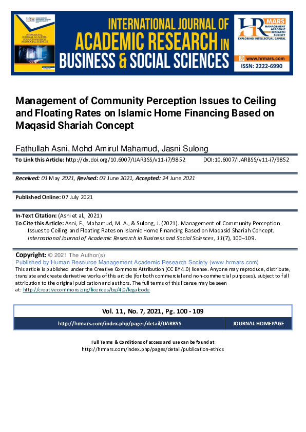 (PDF) Management of Community Perception Issues to Ceiling and Floating ...