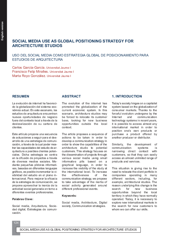 (PDF) Social media use as global positioning strategy for architecture ...