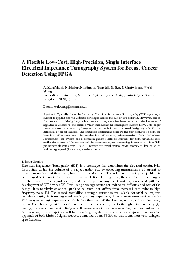 (PDF) A flexible low-cost, high-precision, single interface electrical impedance tomography ...