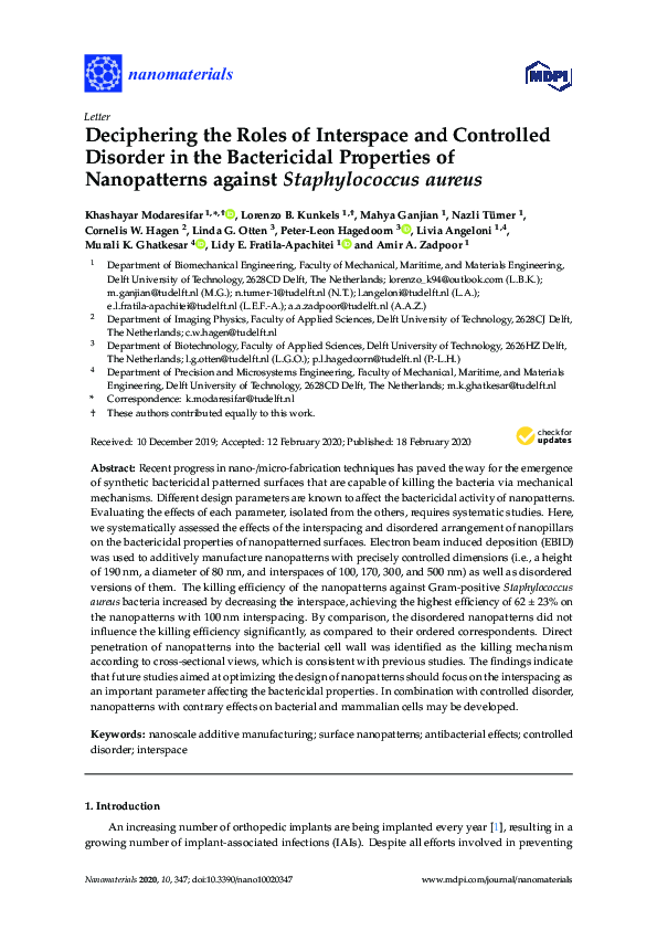 (PDF) Deciphering the Roles of Interspace and Controlled Disorder in ...