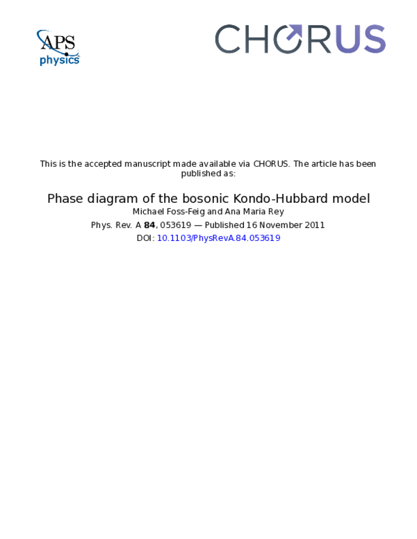 (PDF) Phase diagram of the bosonic Kondo-Hubbard model