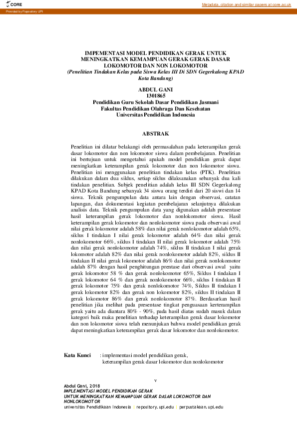 (PDF) Implementasi Model Pendidikan Gerak Untuk Meningkatkan Kemampuan ...