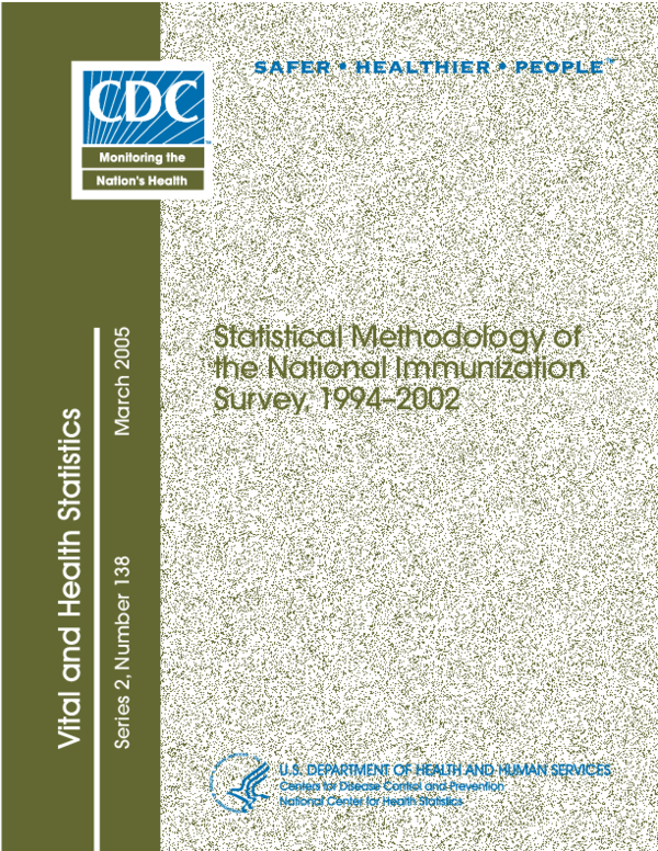 (PDF) Statistical methodology of the National Immunization Survey, 1994 ...