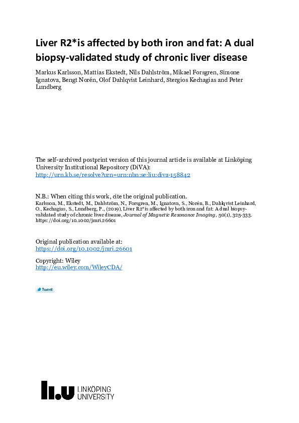 (PDF) Liver R2* is affected by both iron and fat: A dual biopsy‐validated study of chronic liver ...