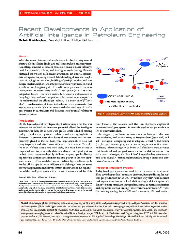 (PDF) Recent Developments in Application of Artificial Intelligence in Petroleum Engineering