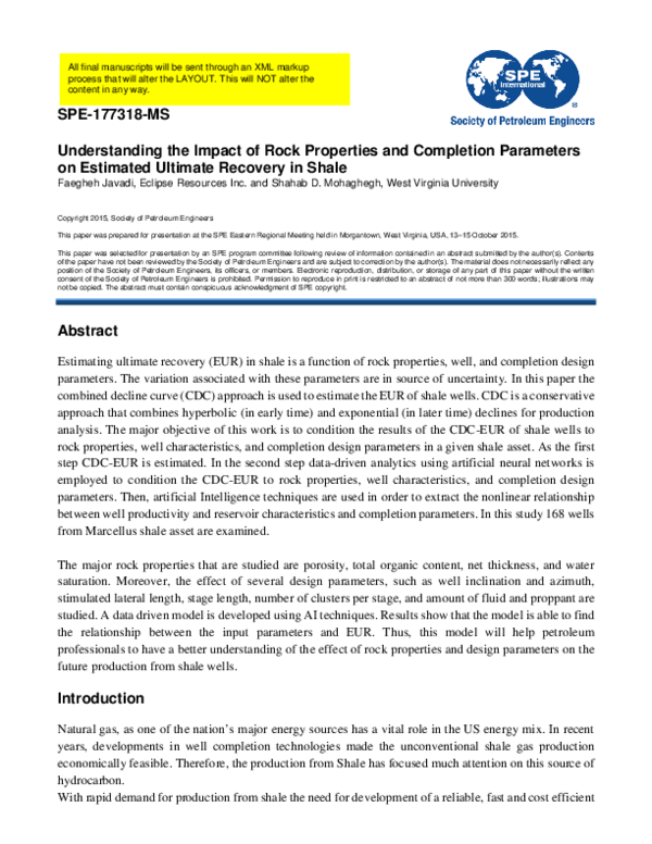(PDF) Understanding the Impact of Rock Properties and Completion ...