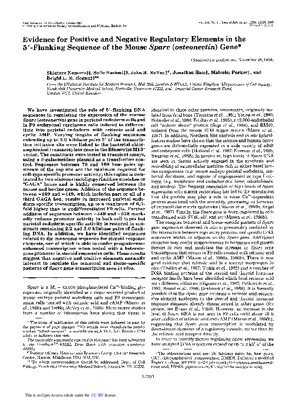 (PDF) Evidence for Positive and Negative Regulatory Elements in the 5 ...