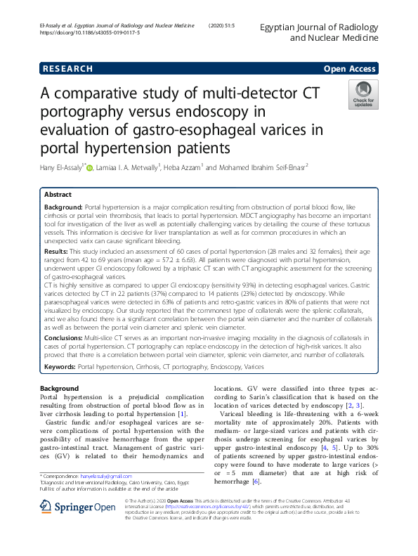(PDF) A comparative study of multi-detector CT portography versus ...