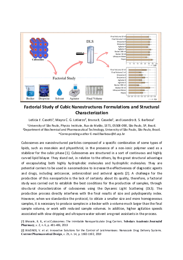 (PDF) Factorial Study of Cubic Nanostructures Formulations and Structural Characterization