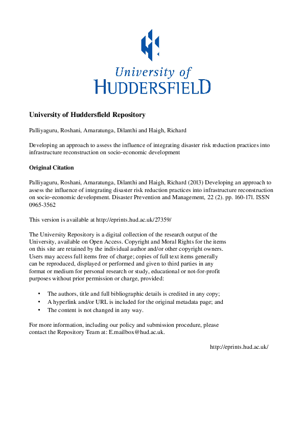 (PDF) Developing an approach to assess the influence of integrating ...