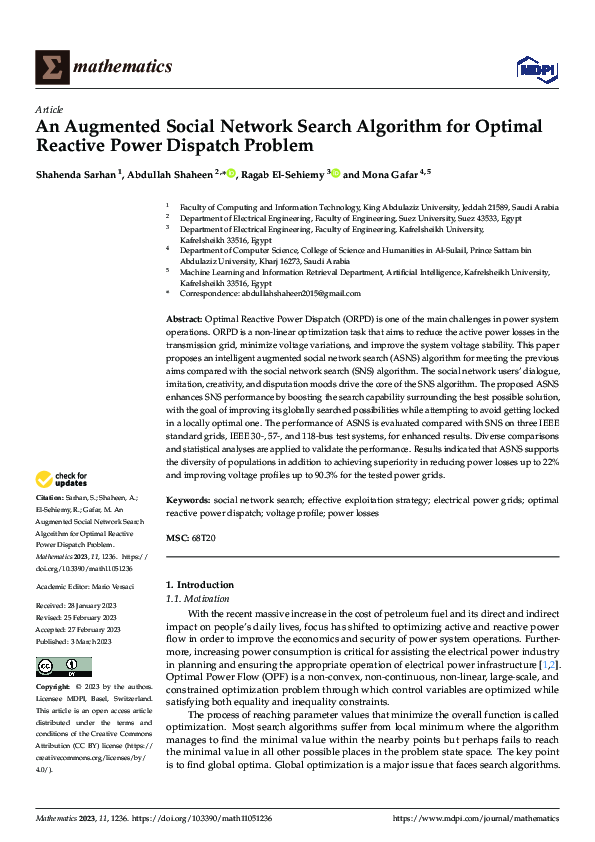 (PDF) An Augmented Social Network Search Algorithm for Optimal Reactive ... (PDF) An Augmented Social Network Search Algorithm for Optimal Reactive ...