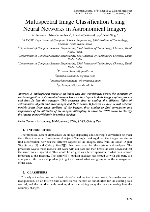 (PDF) Multispectral Image Classification Using Neural Networks in ...