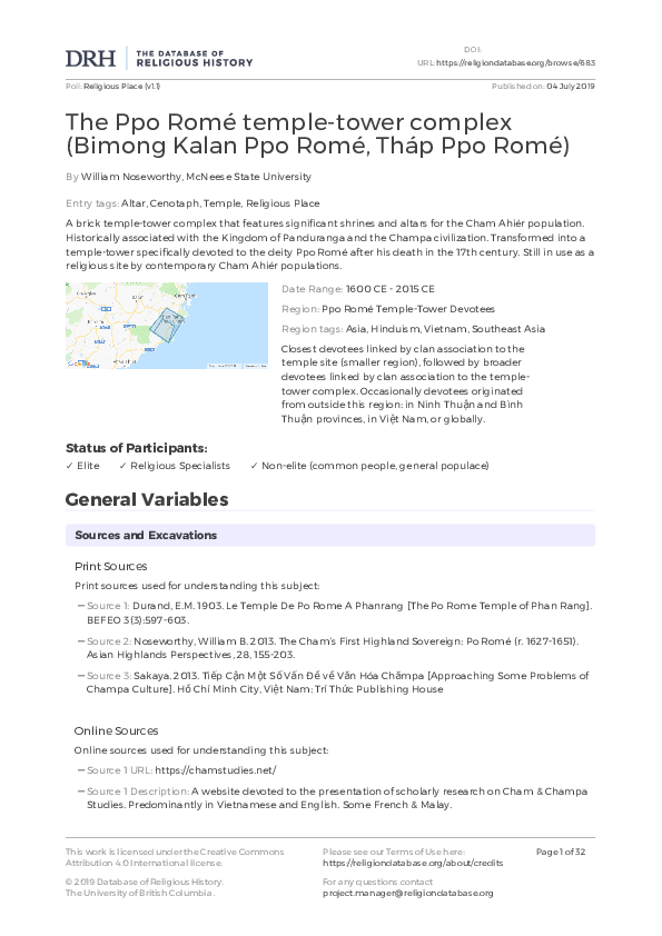 (PDF) The Ppo Romé temple-tower complex (Bimong Kalan Ppo Romé, Tháp ...